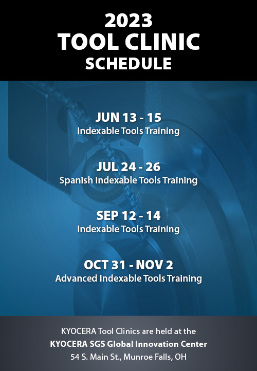 Kyocera Indexable Tool Clinics